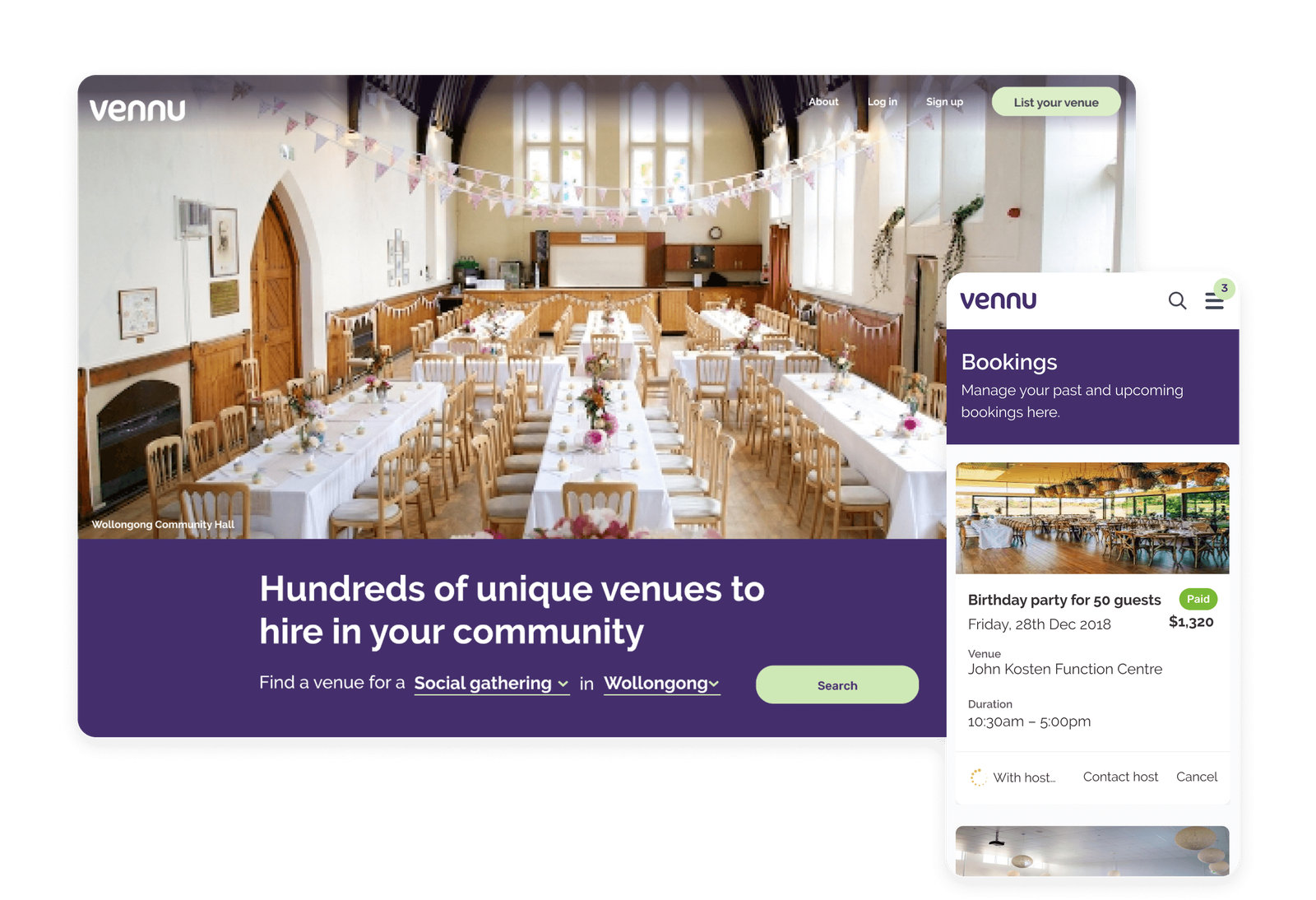 Vennu: A digital destination for community spaces | Pollen Digital